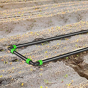 12 Pieces Drip Irrigation Elbow 1/2 Inch Universal Elbow Fitting Hose Elbow Connector, Compatible with 16-17mm Drip Tape Tubing Sprinkler Systems (Green)