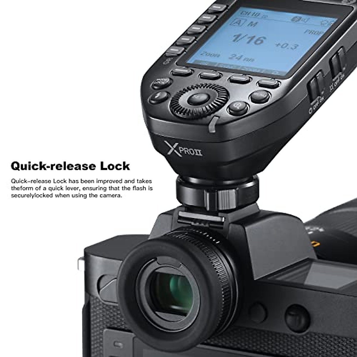 Godox XProII-N TTL Wireless Flash Trigger Transmitter Compatible for Nikon Cameras,2.4G 1/8000s HSS,Bluetooth Connection,New Hotshoe Locking,16 Groups and 32 Channels