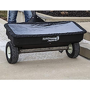 SaltDogg WB400 Professional 200 lb Capacity Walk Behind Drop Salt Spreader, Black