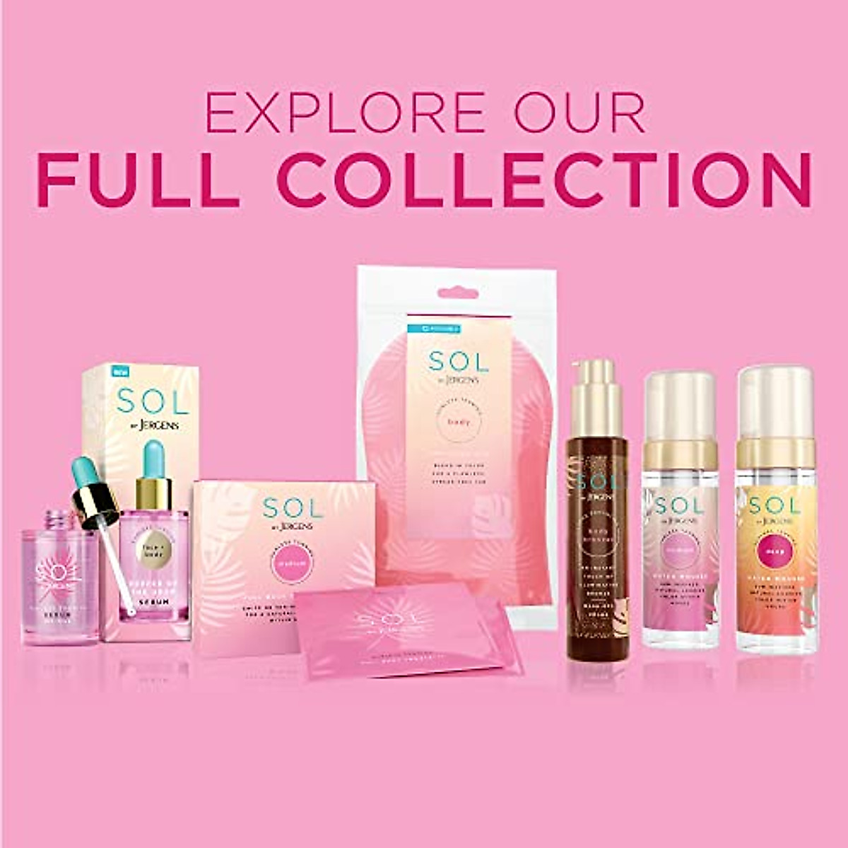 SOL by Jergens Deep Water Self Tanner Mousse, Water-based Sunless Tanner with Coconut Water, Tanning Water for Natural Looking Fake Tan, Dye-free, Tanning Active Derived from Natural Sugars, 5 Ounce