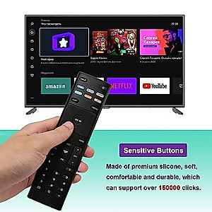(Pack of 2) Vizio Smart TV Remote Control Replacement, Vizio Remote Control for Smart TV fit for Vizio LED LCD Ultra 4K TVs, Vizio Universal Remote XRT136 with Netflix Amazon VUDU Shortcut Buttons