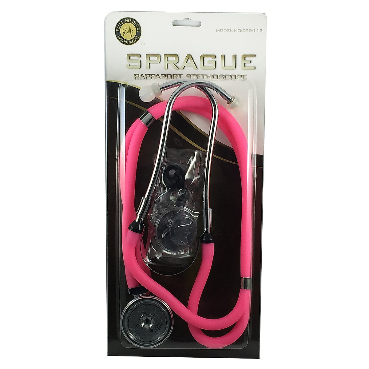 EMI Professional Deluxe Sprague Rappaport Dual Head Stethoscope - Hot Pink #112
