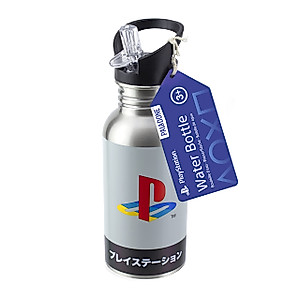 Paladone Playstation Heritage Stainless Steel Water Bottle, 500 ml, 16.9 fl oz