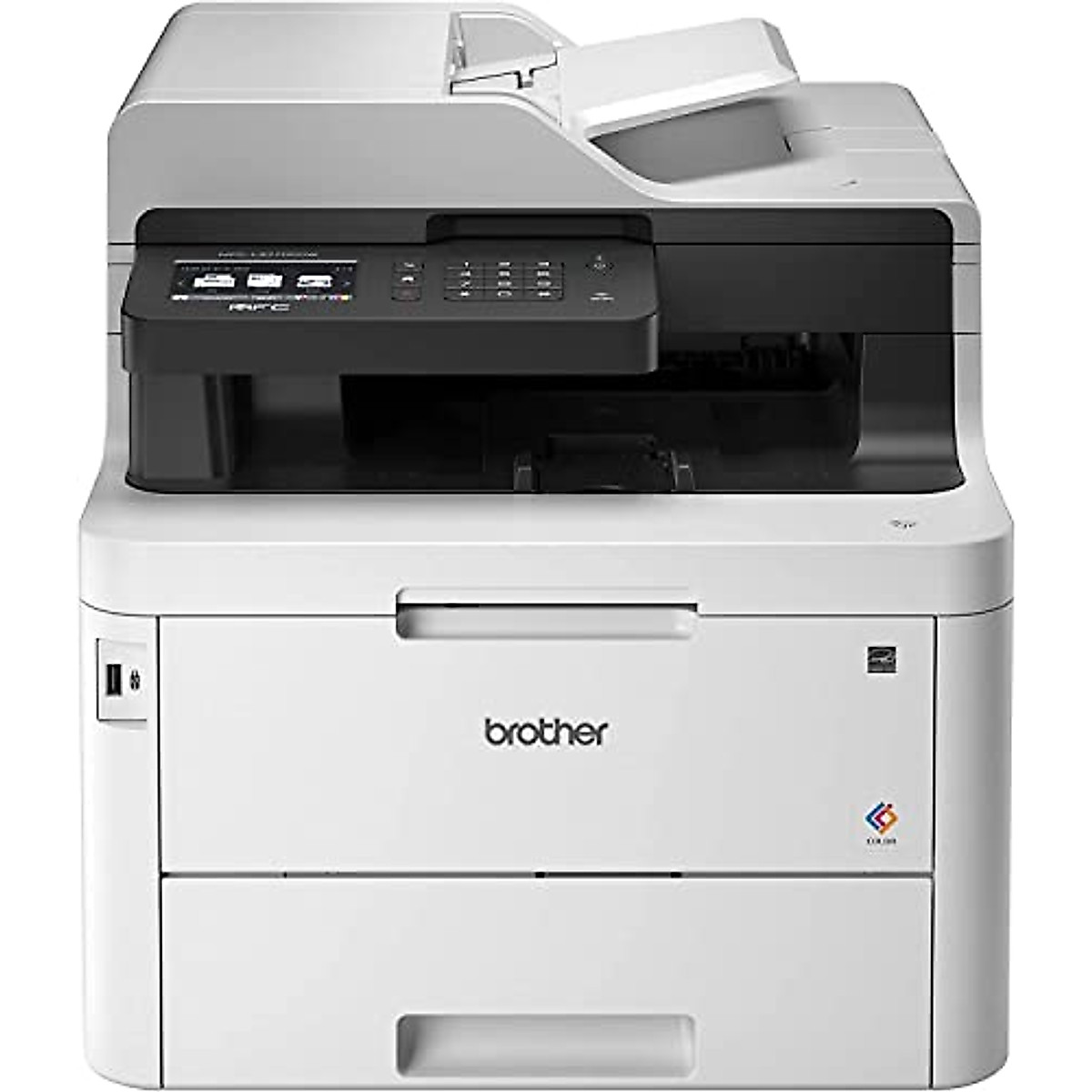 Brother MFC-L3770CDW Wireless Color All-in-One Laser Printer, Auto 2-Sided Printing, 3.7 Inch Color Touchscreen, Print Scan Copy, 30-Sheet Capacity, Bundle with FLASNAKE Printer Cable