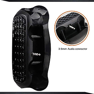 JIMAT Wireless Keypad Compatible for PS4 Keyboard PlayStation Slim Pro Controller ChatPad Input Text Search Chat | Built-in Speaker 3.5mm Jack