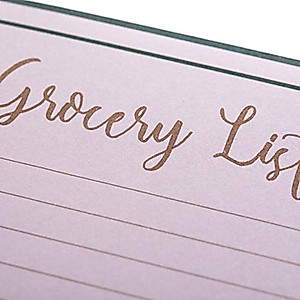 Graphique Magnetic Notepad - Green and Gold Grocery and Shopping List - Fun Decorative To-Do List - Perfect House Warming Gifts - 100 Tear off Sheets (4" x 9.25" x .5")