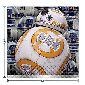 Star Wars Party Supplies - Classic Star Wars Paper Dinner Plates and Luncheon Napkins (Serves 16)
