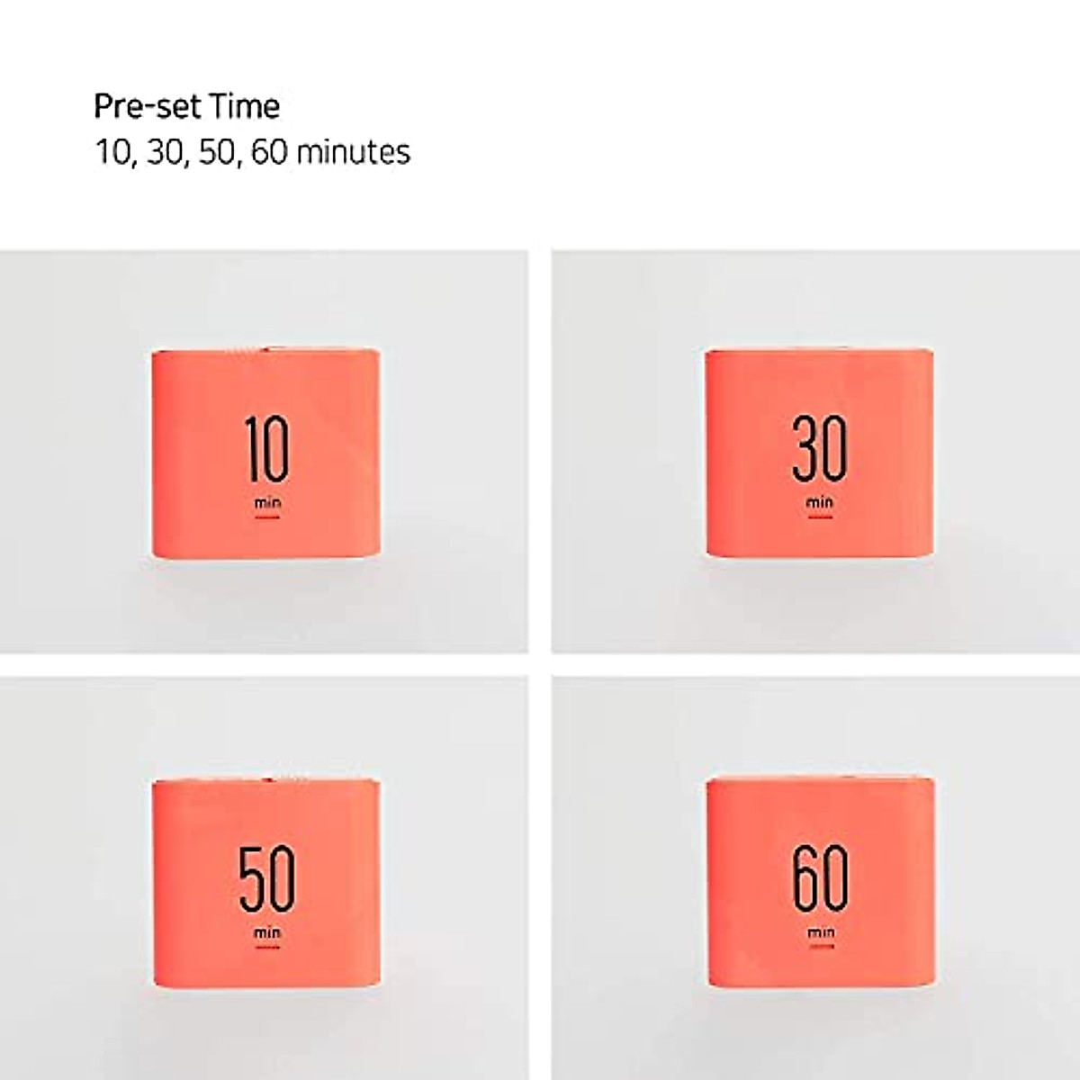 mooas Multi Cube Timer Neon Coral (10,30,50,60 Minutes) & Mint (1,3,5,10 Minutes) Bundle, Clock & Alarm, Time Management, Time for Studying, Cooking and Workout, Kids Timer