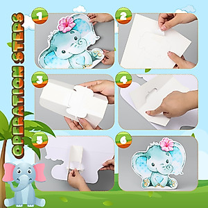 Sonwyoung 6 Pcs Large Safari Animal Centerpieces for Baby Shower Jumbo Jungle Forest Table Decoration for Kids Foam Woodland Animal Sign for Safari Theme Boy Girl Baby Shower Birthday Party