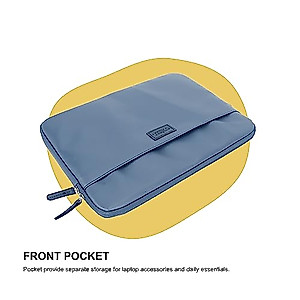 OOKIEDO 13-13.3inch Leather Laptop Sleeve for MacBook Air/Pro Leather （PU） Notebook Bag Case Stylish and Protective Computer Bag (Blueberry)