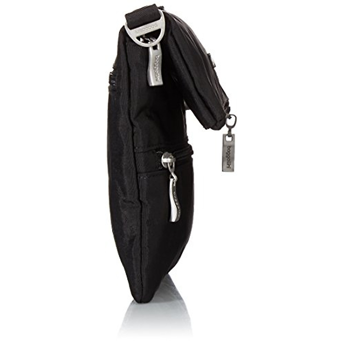 Baggallini womens Flip Zip Crossbody, black/sand, One Size