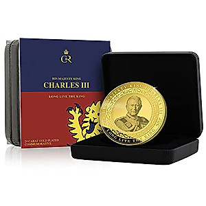 2022 DE Modern Commemorative PowerCoin Accession Of King Charles Iii Gilded Base Metal Medal 2022 Proof