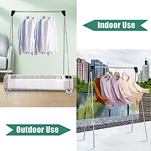 ANLEBUY Portable Garment Rack, Folding Clothes Rack, Collapsible Clothing Rack for Dance, Travel, Camping, Laundry, Indoor, Outdoor, Drying, RV, Mini Compact Racks Black + 3 Foldable Clothes Hangers