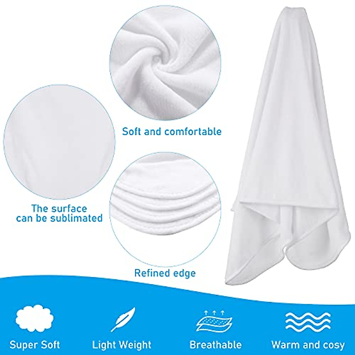 Sublimation Blanket Sublimation Throw Blanket Printed Flannel Blanket Customized Soft Baby Blanket for Lover Friends Heat Press Home Sofa Bedroom, 80 x 120 Cm/ 31.5 x 47.2 Inch (1 Piece)