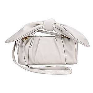 Beauty yaya Womens Pouch Dumpling Crossbody Bag Cloud Handbag (Beige)