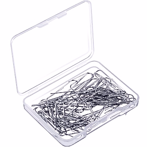 200 Pieces High Temperature Nichrome Wire Jump Rings, 21 Gauge with a Plastic Storage Box, U Hanger Hooks for Hobbyists DIY Pendant, Ceramic Ornaments, Fusing in Glass