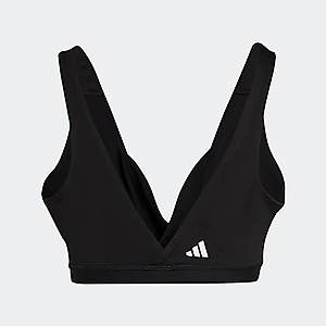 adidas Women's Yoga Essentials Studio Light Support Nursing Bra, Black, Large DD