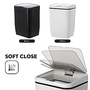 Trash Can 12L Induction Trash Can for Bedroom Living Room Bathroom with Lid Trash Can for Household Automatic Trash Can Trash Can Wastebasket