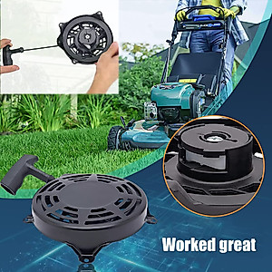 Earlyred 497680 Recoil Pull Start Compatible with BS Starter Assembly 6.75 Motor Oregon 31-068 Rotary 12368 Black Lawn Mower Parts