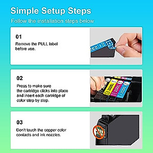 232XL Ink Cartridges Remanufactured Replacement for Epson 232 XL Ink Cartridges Combo Pack for XP-4200 XP-4205 WF-2930 WF-2950 Printer (1 Black, 1 Cyan, 1 Magenta, 1 Yellow, 4 Pack)