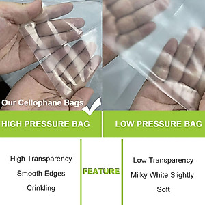 Zcintert Clear Cello 𝗖𝗲𝗹𝗹𝗼𝗽𝗵𝗮𝗻𝗲 𝗧𝗿𝗲𝗮𝘁 𝗕𝗮𝗴𝘀, 100 Pcs - 10" x 14"(2mils), Plastic Gift Bags for Candy, Party Favor, Cookies, Candies Packaging, with 4” Twist Ties
