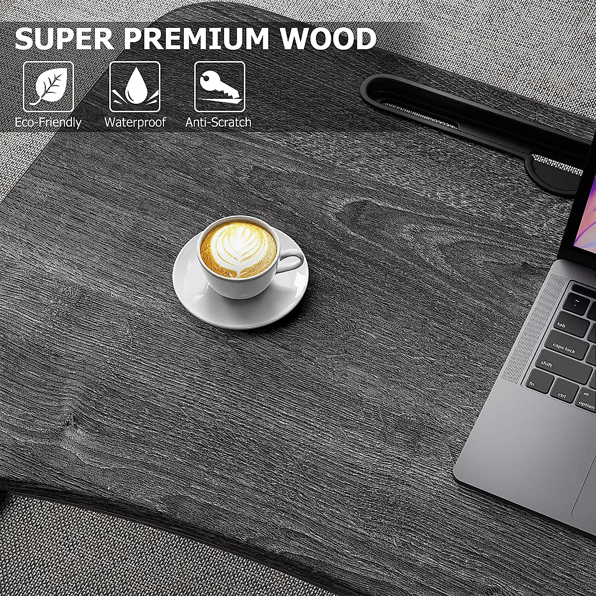 Laptop Bed Desk Lap Tray: Large Portable Foldable laptray Computer bedtray Table for Writing Reading Eating Breakfast XXL lapdesk on Low Sitting Floor or Adult Laying Couch