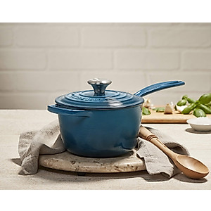 Le Creuset Enameled Cast Iron Signature Saucepan, 1.75 qt., Deep Teal