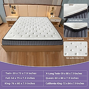 Free Flow Full Wave Water Mattress, PVC Water Bed with Thermostat, Double Exhaust Hole, Ergonomic Design Softside Water Bed Mattress for The Elderly, Children and Adults (California King - 72" x 84")