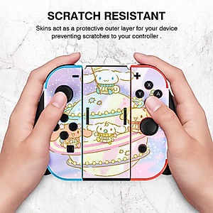 DLseego Switch Skin Sticker Pretty Pattern Full Wrap Skin Protective Film Sticker Design for Switch-Purple