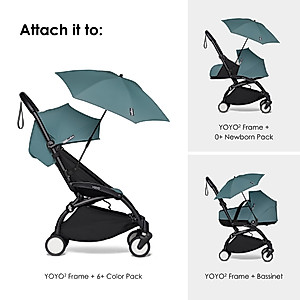 Babyzen YOYO Parasol, Aqua - UPF 50+ Protection - Compatible with the 0+ Newborn Pack, Bassinet, Car Seat & 6+ Color Pack