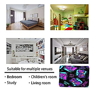 Anime Gamer Rugs for Bedroom Boys Teens 3D Printed Gaming Gamepad Carpets Living Room Mat Home Decor Non-Slip Crystal Floor Polyester Gamer Decor Doormats 16x24inch