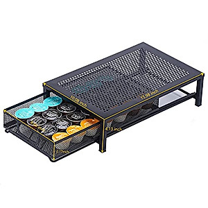 Mknana K-Cup Coffee Pod Storage Drawer,K Cup Holder for Counter,Black