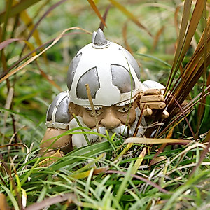 Newmyth 6" Viking Victor Norse Dwarf Gnome with Hammer Statue Outdoor Resin Figurines for Home Yard Garden Lawn Miniatures Fairy Garden Accessories