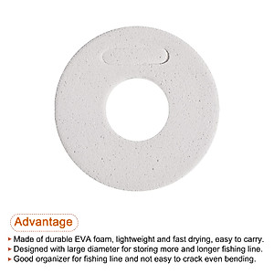 PATIKIL 1.77 Inch Fishing Line Spool, 100 Pack EVA Foam Fishing Winding Board Plates Fly Fishing Gear Organizer for Fishing Line Storage, White