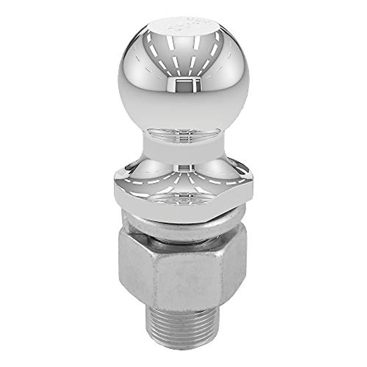 CURT 40069 Chrome Trailer Hitch Ball, 10,000 lbs, 2-Inch Diameter, 1-1/4 x 2-5/8-Inch Shank