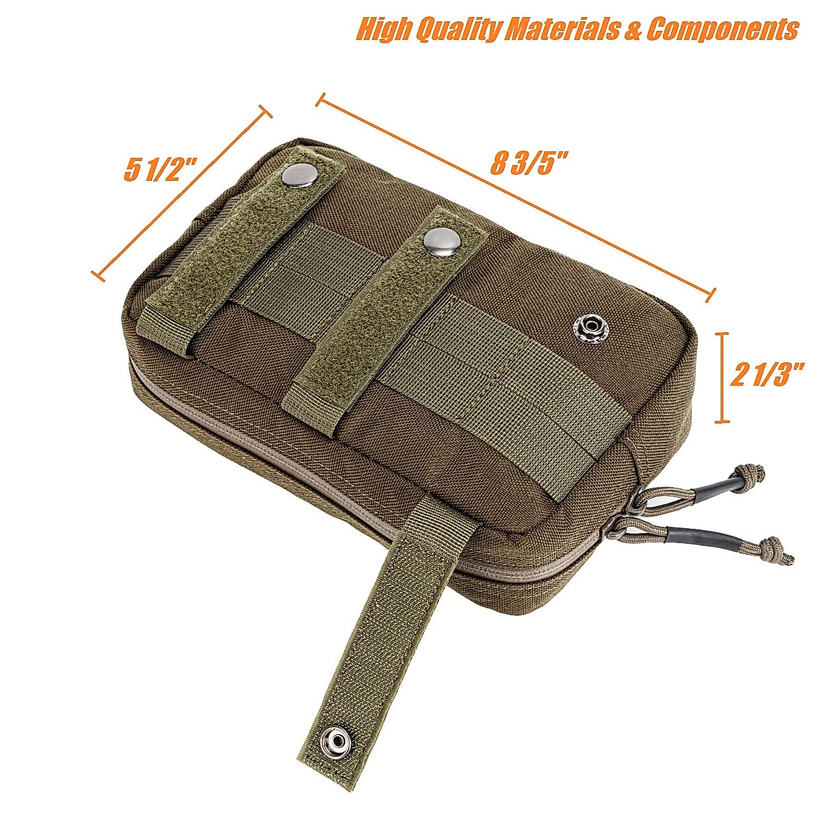 Dotacty Mini Modular Admin Pouch Tactical MOLLE Utility Gear Tool Pouch for Chest Rig Duty Vest Battle Belt Accessory Bag Addition for Pack RG