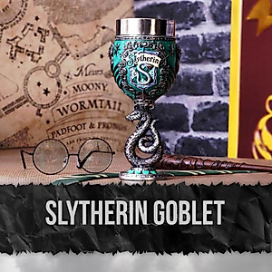 Nemesis Now Harry Potter Goblet, Hand Painted Harry Potter Collectible Chalice, Wizarding Wrold Cup, Ideal Gift for Potterheads - Slytherin