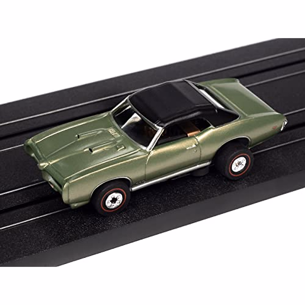 Auto World Thunderjet OK Used Cars 1969 Pontiac GTO Convertible (Green) HO Scale Slot Car