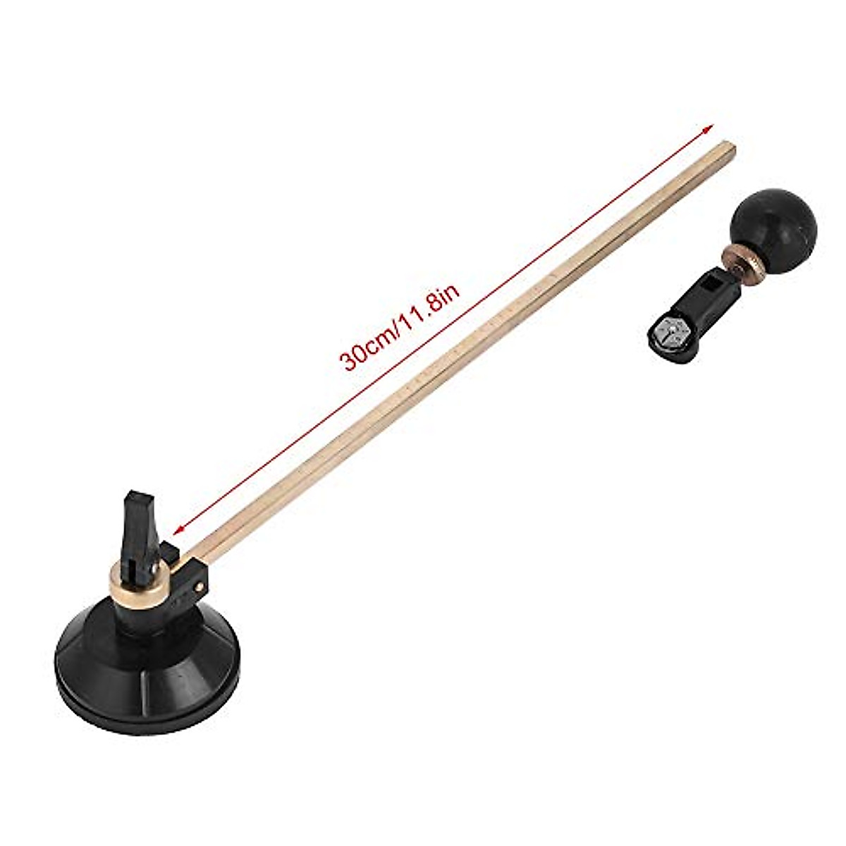 Walfront Glass Compasses Cutter, Glass Cutter 6 Wheel Compasses Circular Cutting Cutter with Suction Cup Circle (60CM)