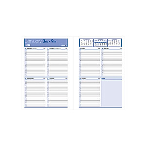 Letts Rhino 2022 Diary - A5 Week to View with appointments - Black