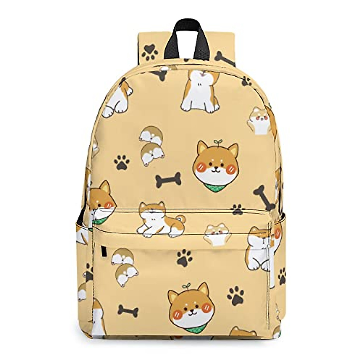 Dog Fashion Backpack Casual 17 Inch Bookbag,Cute Lightweight Daypack Laptop Backpack for Teen/Boys/Girls
