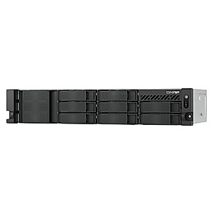 QNAP TS-855eU-RP-8G-US 8 Bay High-Speed 2U Short-Depth rackmount NAS with Dual-2.5GbE, Intel Atom CPU, Redundant 300W PSU, 8GB DDR4 Memory and 8-core Computing Power (Diskless)