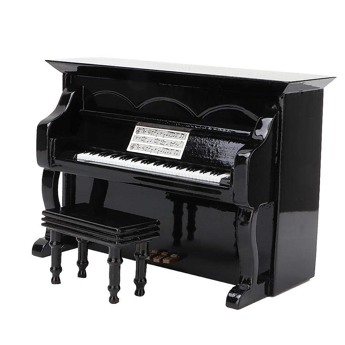 FTVOGUE Miniature Wooden Piano Model Musical Instrument Model Home Decor Ornaments Furniture Scene Accessories