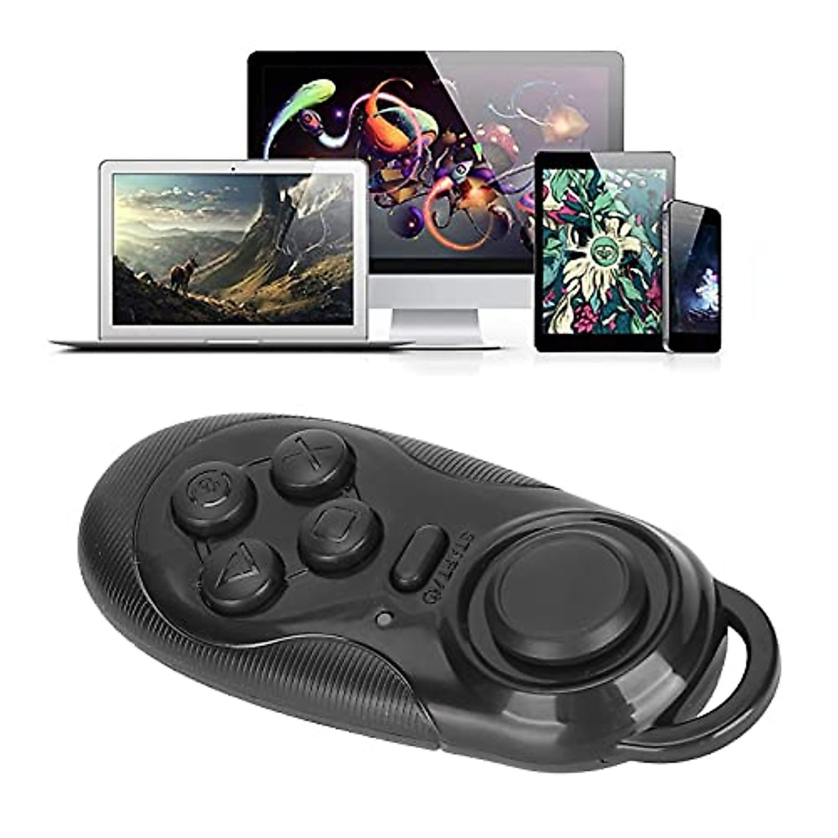 Wireless Bluetooth Remote Shutter, Gamepad Controller Remote Bluetooth Selfie Shutter Remote 3D VR Glasses Remote Control for Phones Tablet PC TV