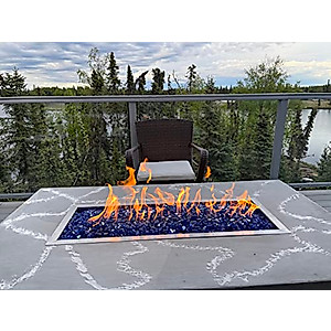 Shengyongh SS030 (1-Pack) 30 x 10 inch Rect Drop-in Fire Pit Pan H-Burner Installed, 125,000 BTU Max
