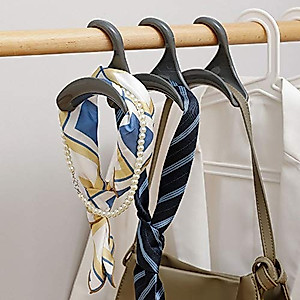 SHIMOYAMA Handbag Hook Hanger, Display Hook Hanger Closet Hooks Storage Organizer – Durable Plastic Hanger for Bags, Belts, Tie & Headbands (2 Piece Pack)