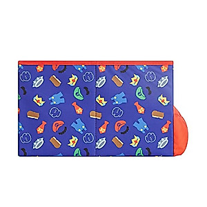 Idea Nuova Nintendo Super Mario Kids Collapsible Storage Organizer Bin with Front Pocket,9" Hx10 W x 15" L