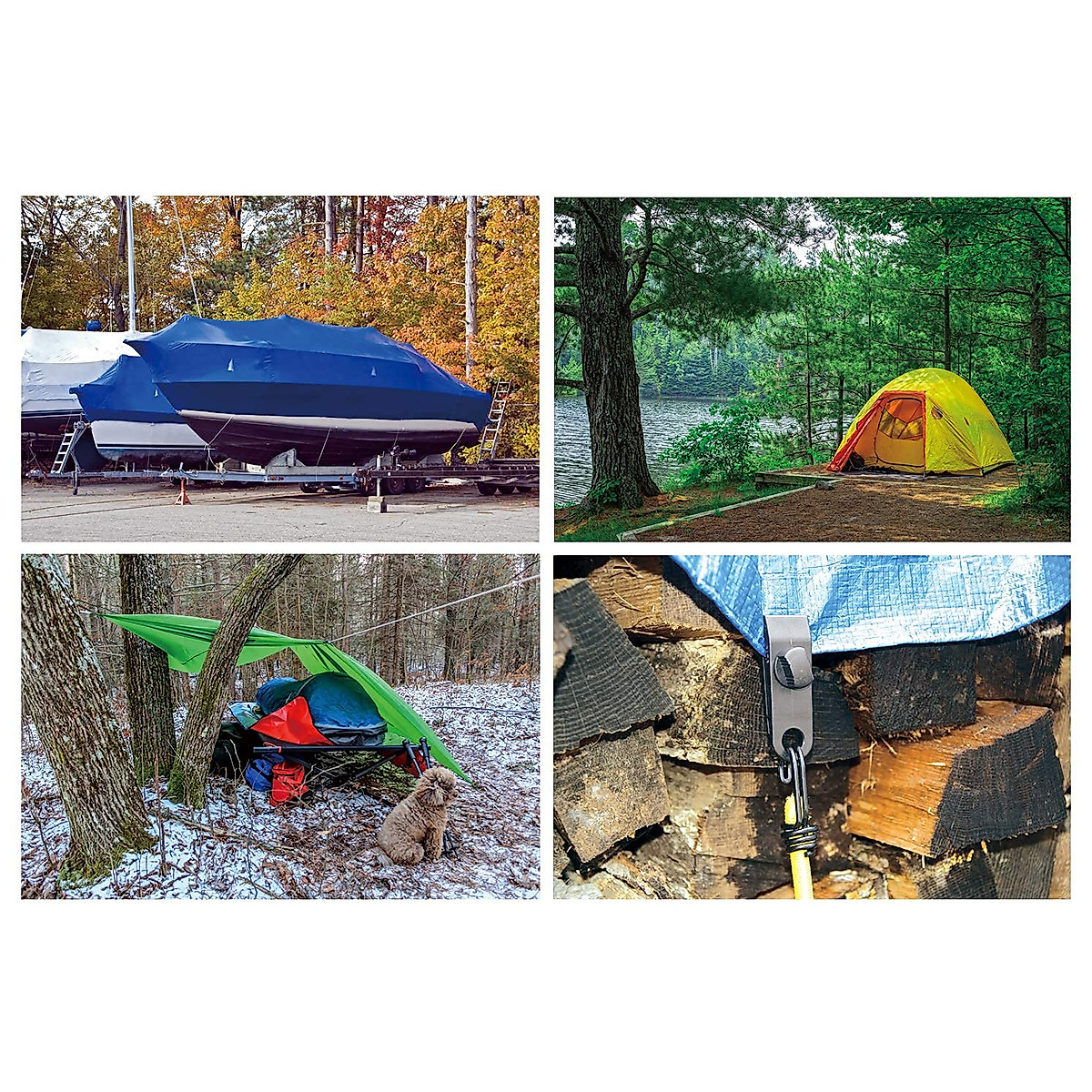 ORXPLUS TOOLS 4pcs Tarp Clips Tent Clips Awning Clamp Set Tent Clamps for Camping Canopies, Car Cover, Winter Boat Cover, Pool Cover, Sun Shade