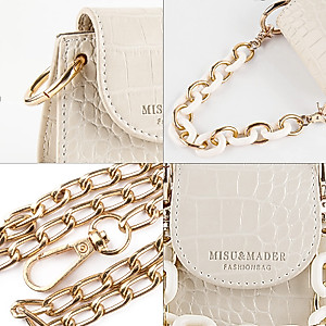 Linkidea Mini Purse for Women, Crocodile Pattern Mini Cute Crossbody Bag, Small Clutch Handbag for Daily Wedding Party Prom