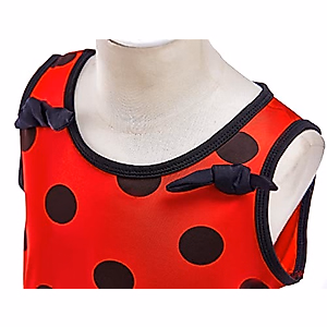 Dressy Daisy Girls Ladybug Polka Dots Red & Black Nightgown Dress Up Costume Fancy Birthday Party Sleepwear Size 10